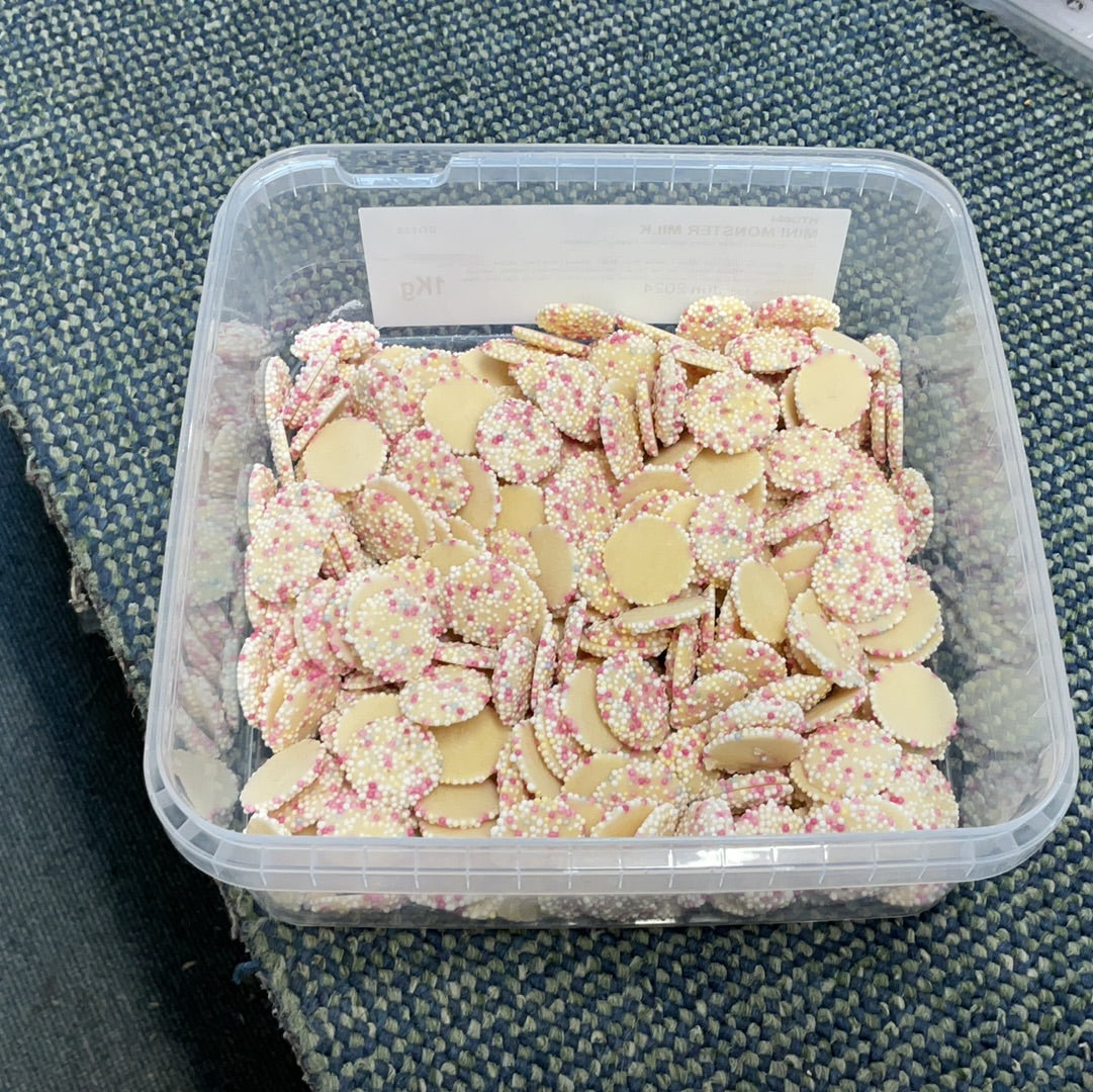 Everest & Co Monster Chocs Mini White Chocolate with sprinkles ...